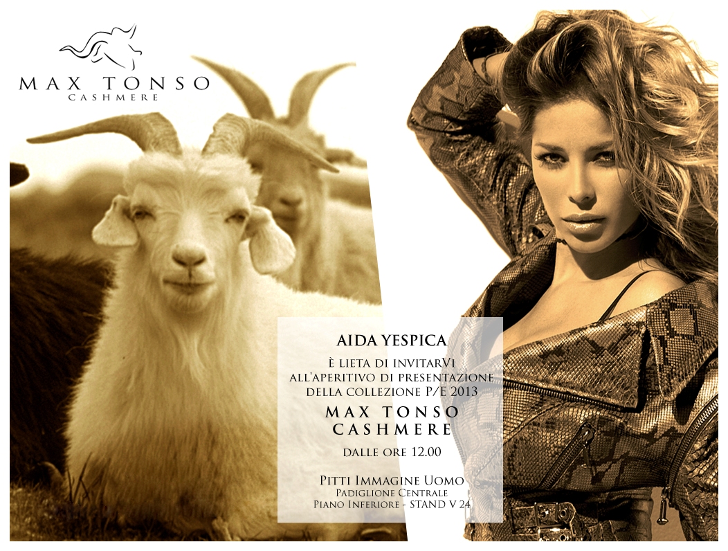 Pitti Uomo, Aida Yespica dà il benvenuto a Max Tonso Cashmere - Italia ...