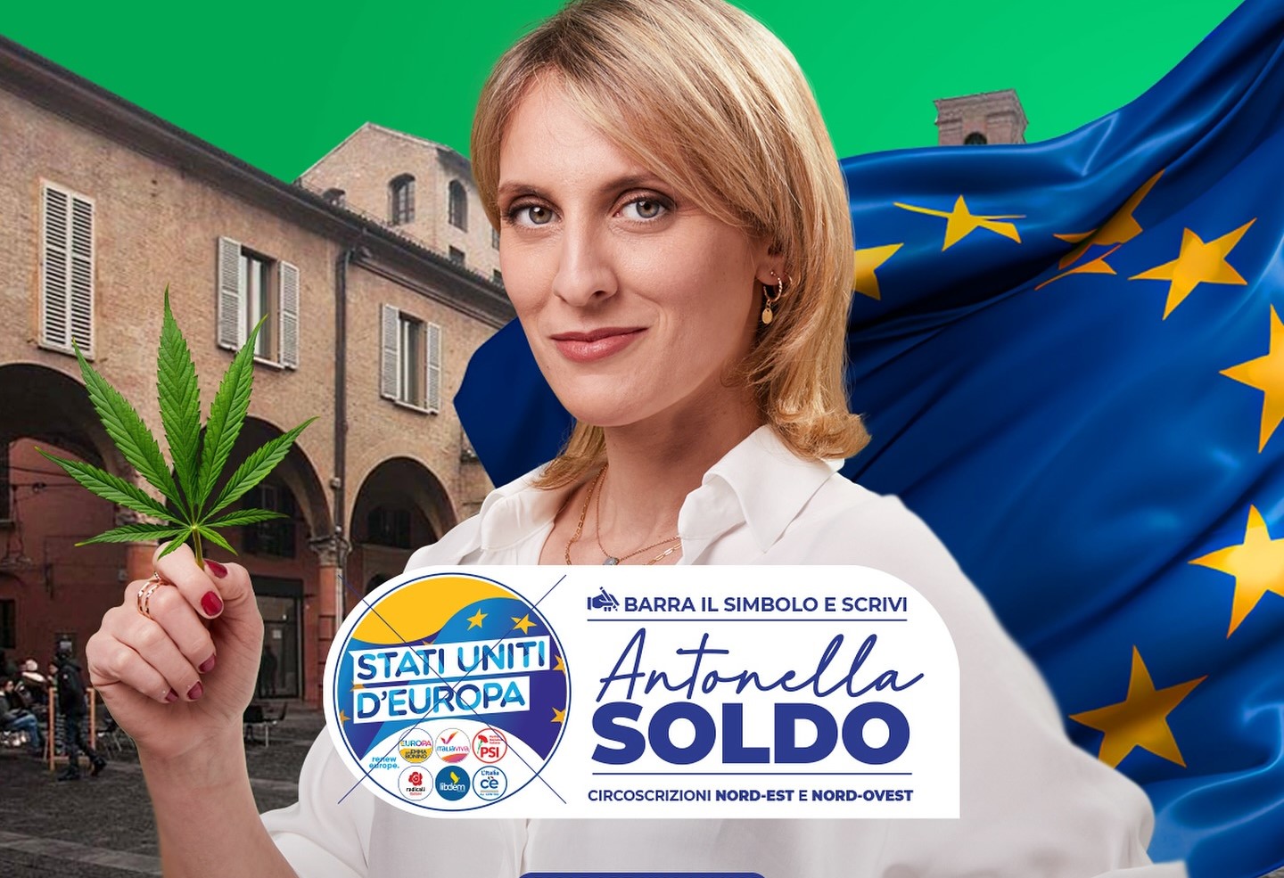 EUROPEE 2024 | Antonella Soldo (candidata SUE) distribuisce cannabis in ...